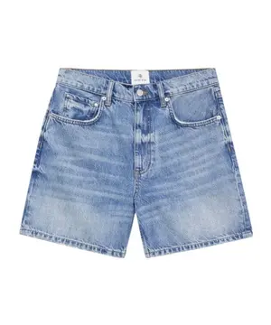ANINE BING Denim Shorts With Belt Loops - Blue