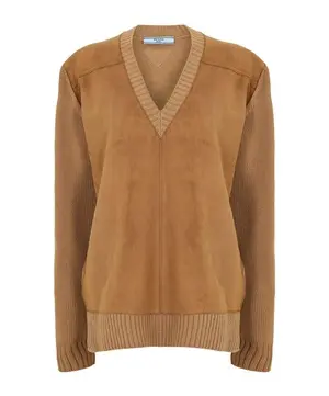 Prada Versatile Knitted Sweater - Brown