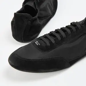 Prada Low-top Sneakers With Pointed Toe And Gathered Detail