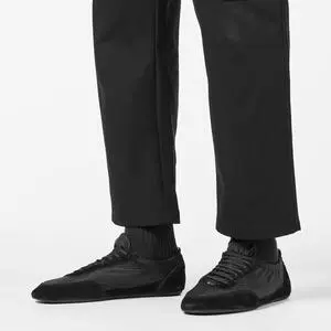 Prada Low-top Sneakers With Pointed Toe And Gathered Detail