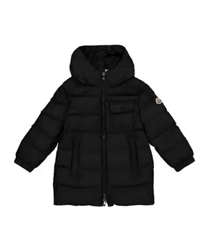 Moncler Logo Patch Down Parka Jacket - Black