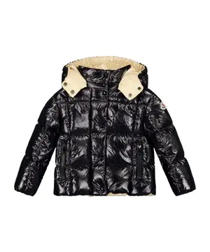 Moncler Logo Patch Down Jacket - Black