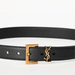 Saint Laurent Monogram Belt - Black