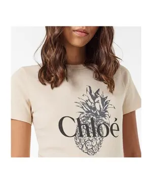 Chloé Pineapple Print Short-sleeve T-shirt