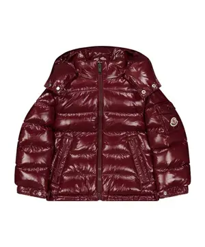 Moncler Logo Patch Hooded Down Jacket