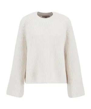 Barbour Crew Neck Sweater With Ribbed Cuffs And Hem