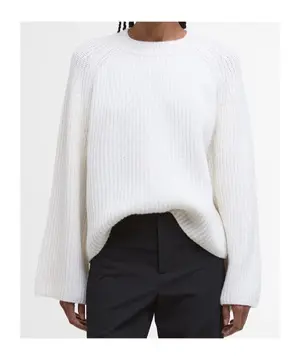 Barbour Crew Neck Sweater With Ribbed Cuffs And Hem