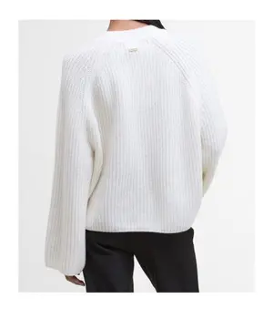 Barbour Crew Neck Sweater With Ribbed Cuffs And Hem