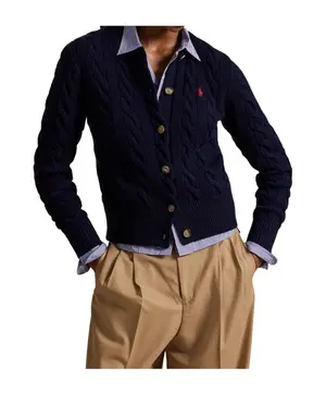 Polo Ralph Lauren Navy Cable Knit Cardigan