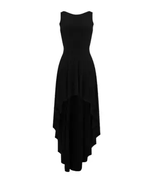 Norma Kamali Sleeveless Asymmetrical High-low Dress With Open Back And Cut-out Details - Black