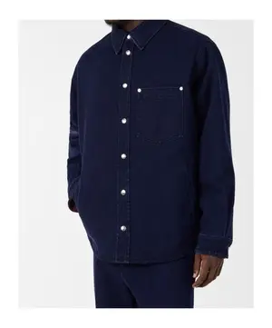 Gucci Long Sleeve Reversible Denim Shirt - Black