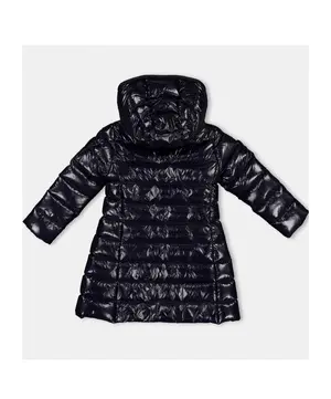 Moncler Long Down Jacket With Hood And Logo