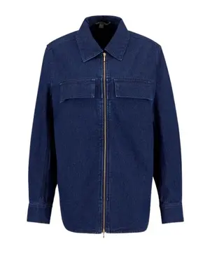 Barbour Long-sleeved Zip-up Denim Jacket