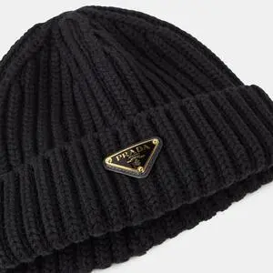 Prada Logo Knit Beanie