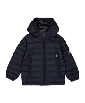 Moncler Logo Patch Down Jacket - Black