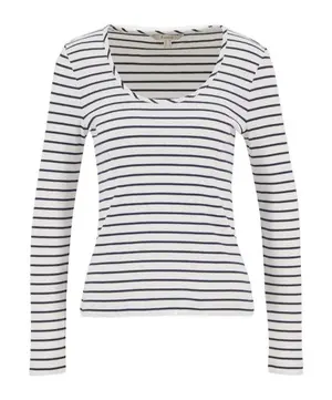Barbour B.li Blake Top Ld53 Striped Long Sleeve Top - Cloud Stripe