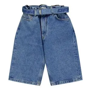 Off-White Belted Denim Shorts