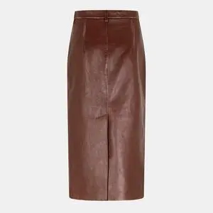 Prada Leather Midi Skirt