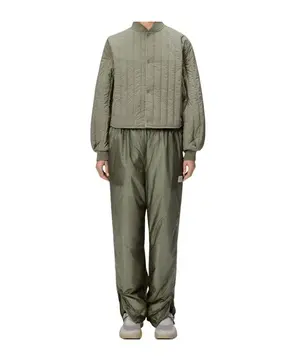 Rains Snap-button Long-sleeved Cotton Coat