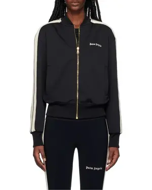 Palm Angels Logo Embroidered Zipped Jacket
