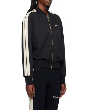 Palm Angels Logo Embroidered Zipped Jacket