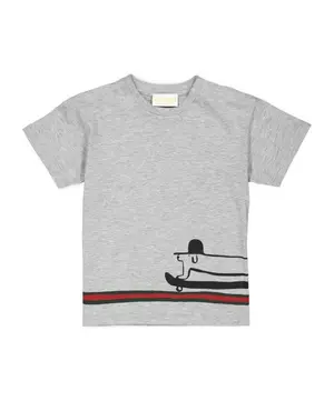 Gucci Printed Short-sleeved T-shirt - Gray