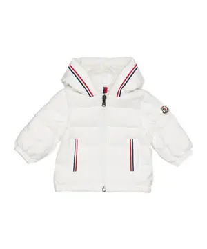 Moncler Logo Patch Down Jacket - White