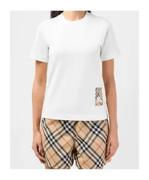 Burberry Check Label Patch T-shirt
