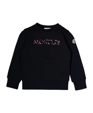 Moncler Embroidered Logo Crewneck Sweatshirt - Black