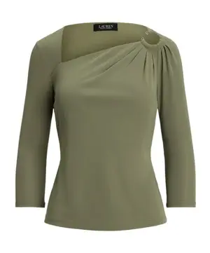 Ralph Lauren Asymmetrical Neckline Long-sleeve T-shirt