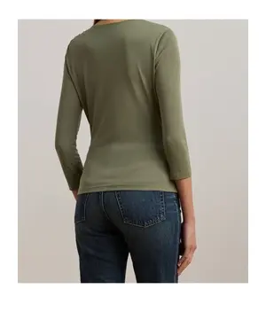 Ralph Lauren Asymmetrical Neckline Long-sleeve T-shirt