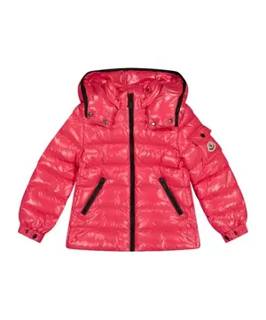 Moncler Logo Patch Down Jacket - Red