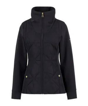 Barbour Quilted Zip-up Jacket With Stand Collar - Black