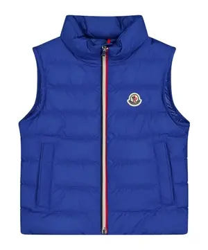 Moncler Logo Patch Vest - Blue