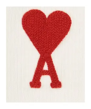 AMI Paris De Coeur Embroidered Hoodie - White