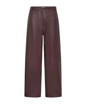 ST. AGNI Zipper Detail Track Pants - Brown
