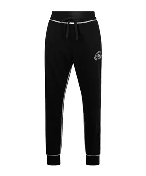 Dolce & Gabbana Solid Color Fashion Sports Pants - Black