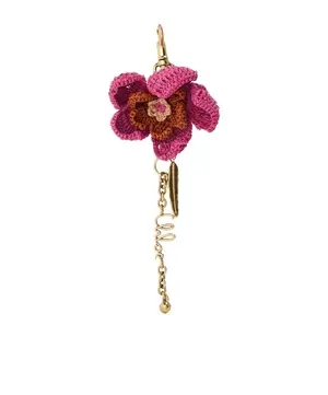 Chloé Flower Chain Keyring - Brown
