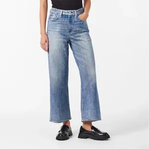 Rag & Bone Wide Leg Denim Trousers