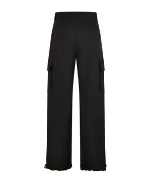 Off-White High-waisted Wide-leg Cargo Trousers