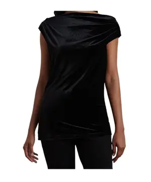 Ralph Lauren Kinthea Velvet Off-the-shoulder Top - Black