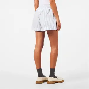 Moncler Striped Logo Patch Shorts - White