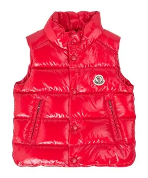Moncler Logo Patch Vest - Red