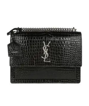 Saint Laurent Sunset Monogram Medium Shoulder Bag - Black