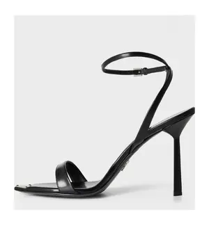 Prada Logo Detail Stiletto Heeled Sandals
