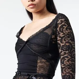 Balenciaga Lace Long-sleeve T-shirt