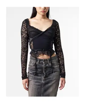 Balenciaga Lace Long-sleeve T-shirt