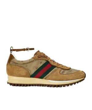 Gucci Logo Sneakers - Brown
