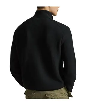 Polo Ralph Lauren Quarter Zip Cotton Sweatshirt - Black