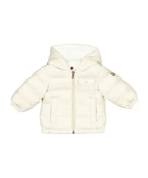Moncler Logo Patch Down Jacket With Hood